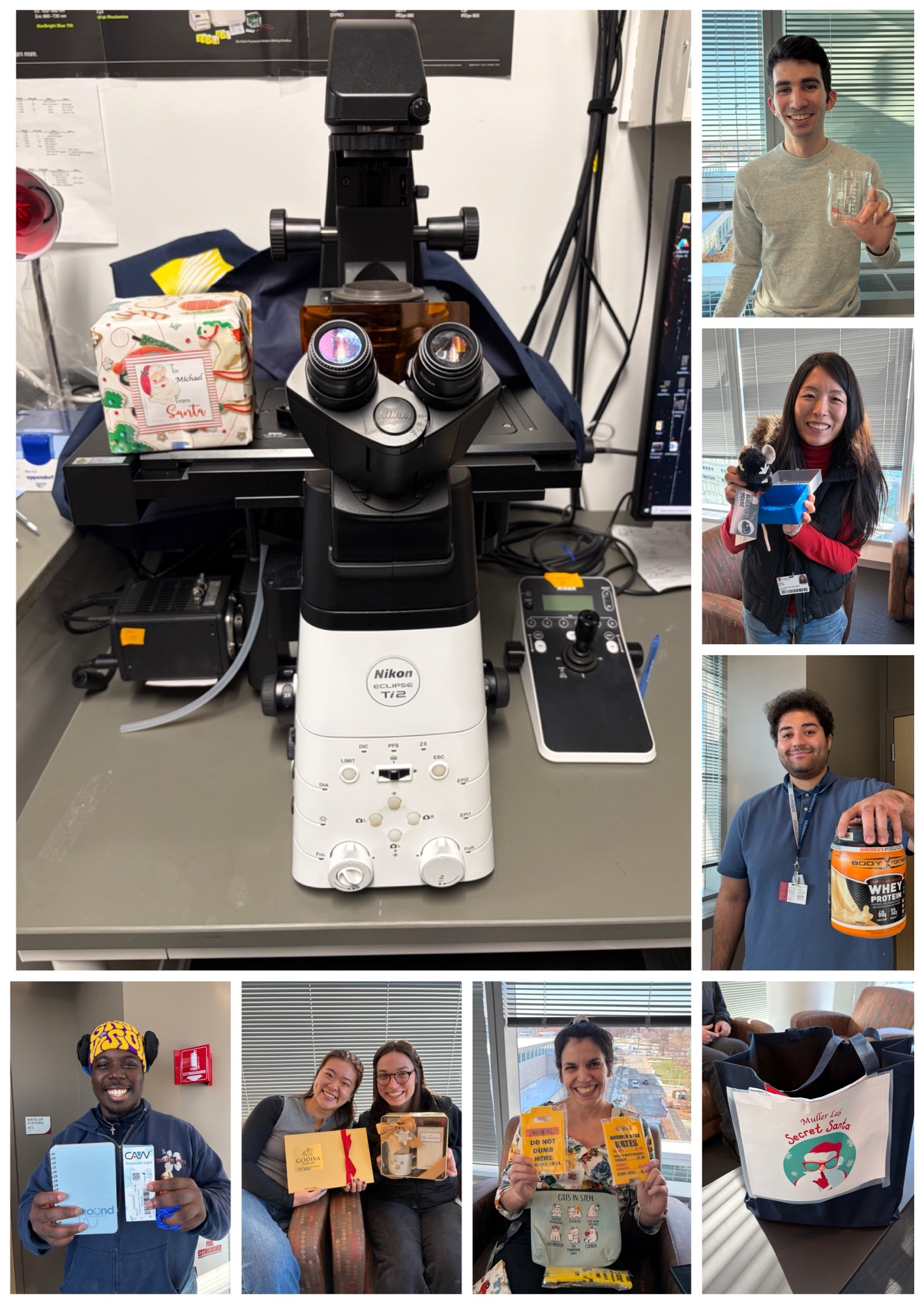 Evan joins the lab & Secret Santa – Muller Lab at LUC